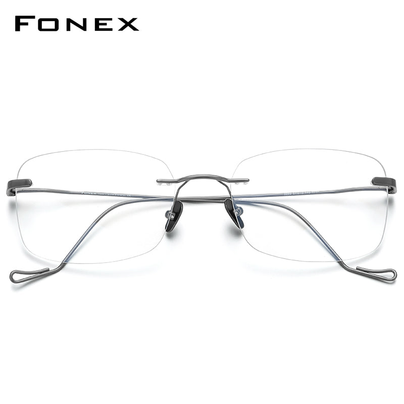 FONEX Titanium Rimless Glasses Women Eyeglasses Frame 8559 – FONEX ...